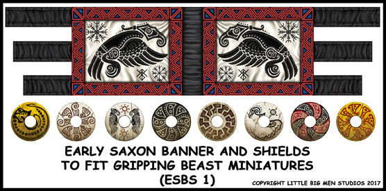 Early Saxon Saga banner and shields sheet 1 - Victrix Limited