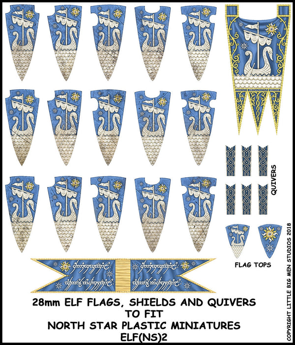Elf banner and shield sheet 2 - Victrix Limited