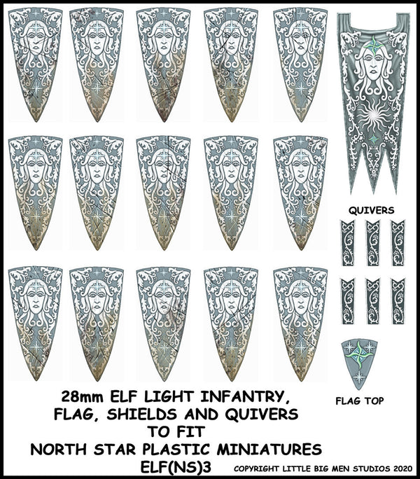 Elf banner and shield sheet 3 - Victrix Limited